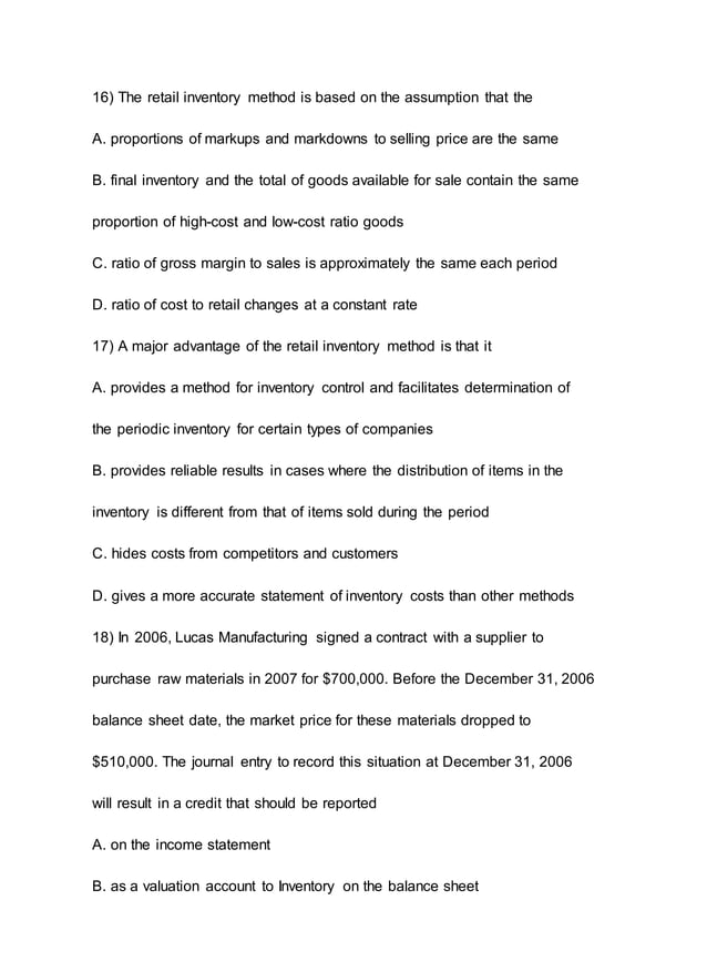 ACC 422 Final Exam 2015 version | PDF