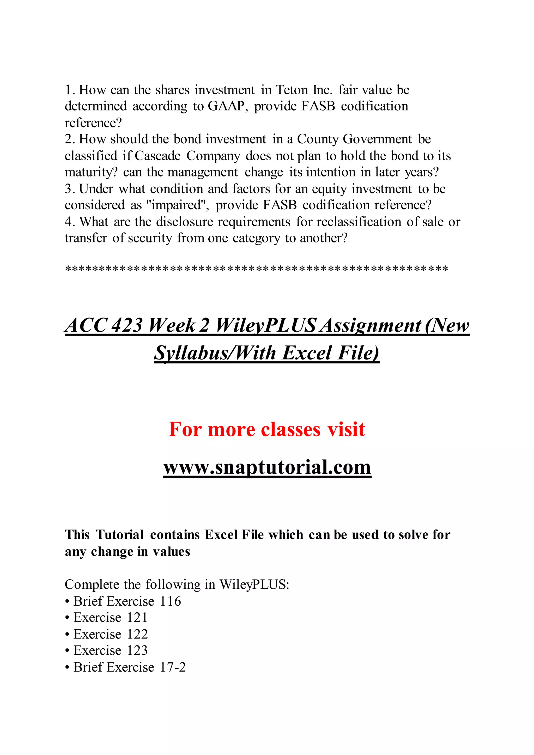 ACC 423 Education Organization / snaptutorial.com