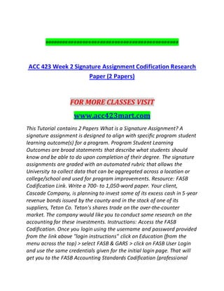 ACC 423 MART Education Counseling--acc423mart.com