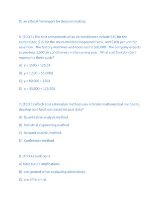 Acc 434 final exams | DOCX