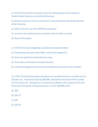 Acc 434 final exams | DOCX