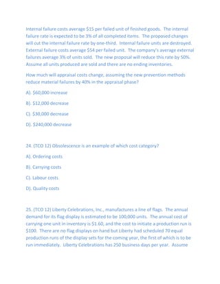 Acc 434 final exams | DOCX