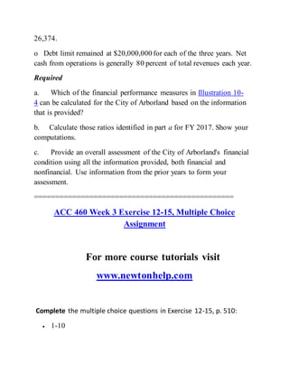 ACC 460 Expect Success/newtonhelp.com