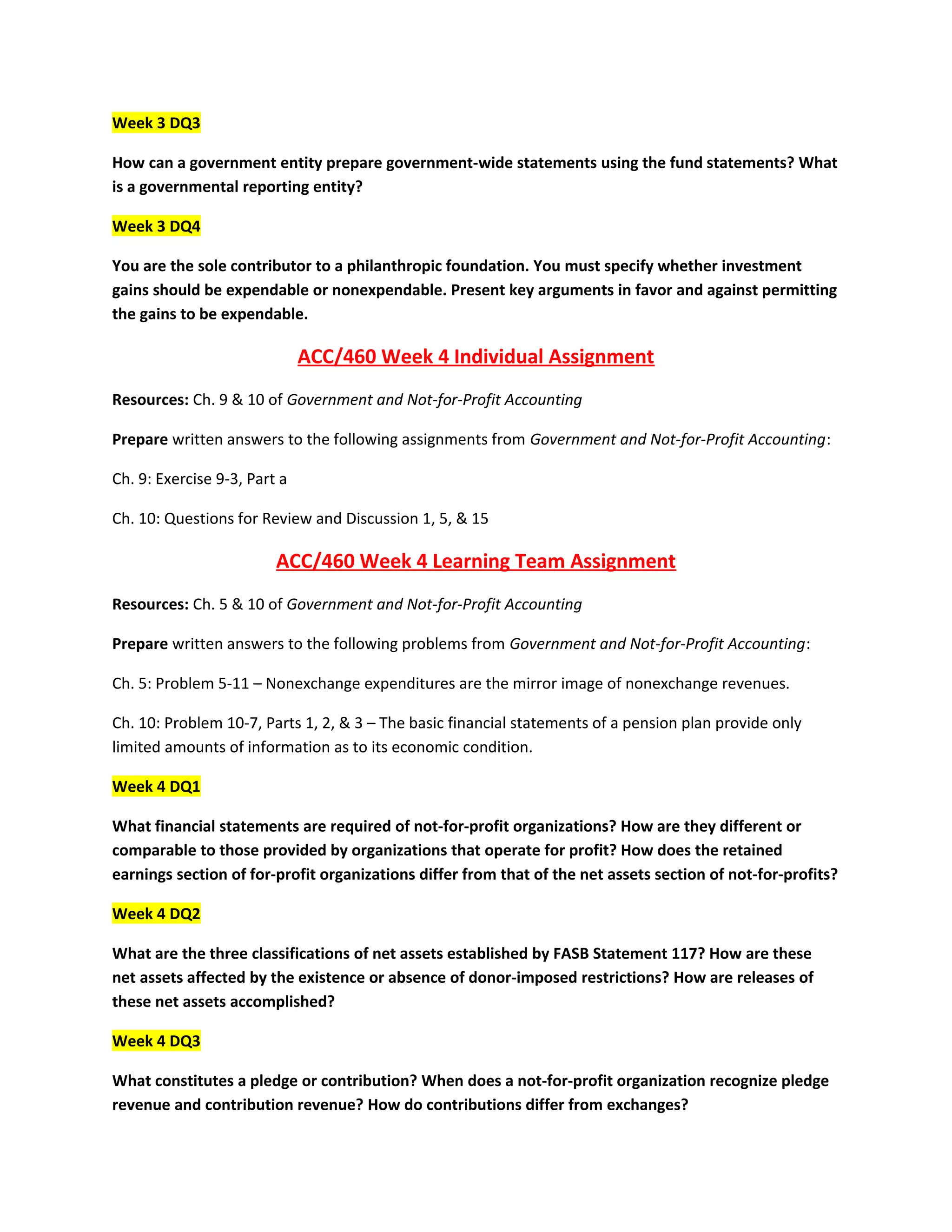 Acc 460 entire course | DOC