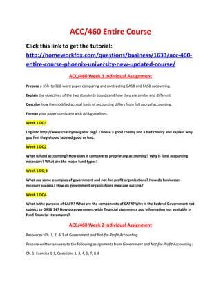 Acc 460 entire course | DOC