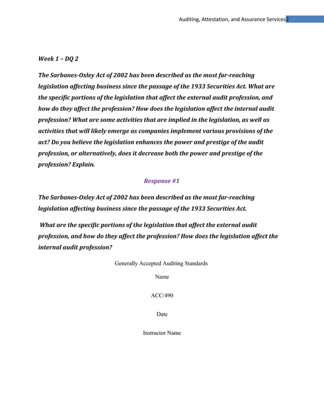 Acc 490 Preview Full Class | DOC