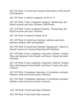 Acc 492 Extraordinary Success/newtonhelp.com