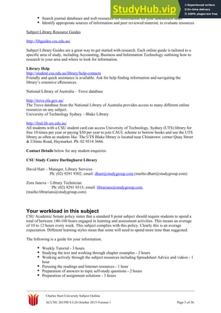 ACC501 -Business Accounting Finance | PDF