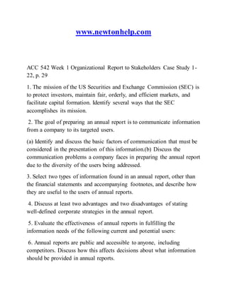 ACC 542 Expect Success/newtonhelp.com