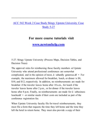 ACC 542 Expect Success/newtonhelp.com