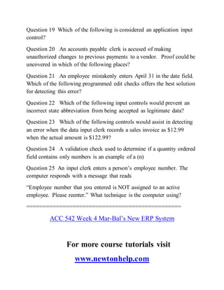 ACC 542 Expect Success/newtonhelp.com