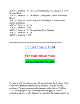 Acc 543Enhance teaching / snaptutorial.com