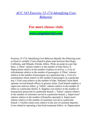 Acc 543Enhance teaching / snaptutorial.com