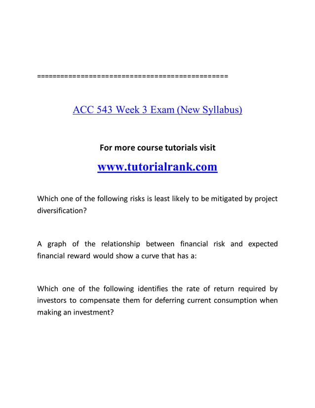 ACC 543 Effective Communication/tutorialrank.com