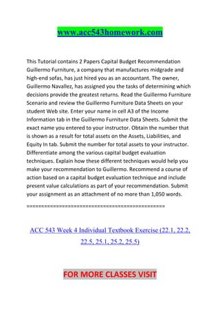 ACC 543 HOMEWORK Marvelous Learning / acc543homework.com