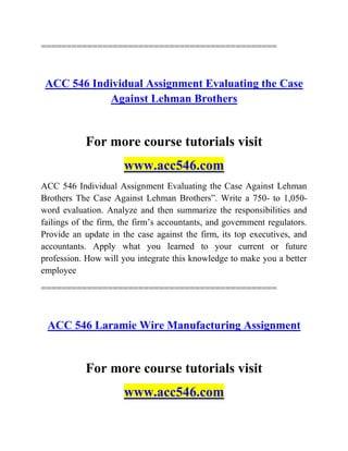ACC 546 Achievement Education -- acc546.com