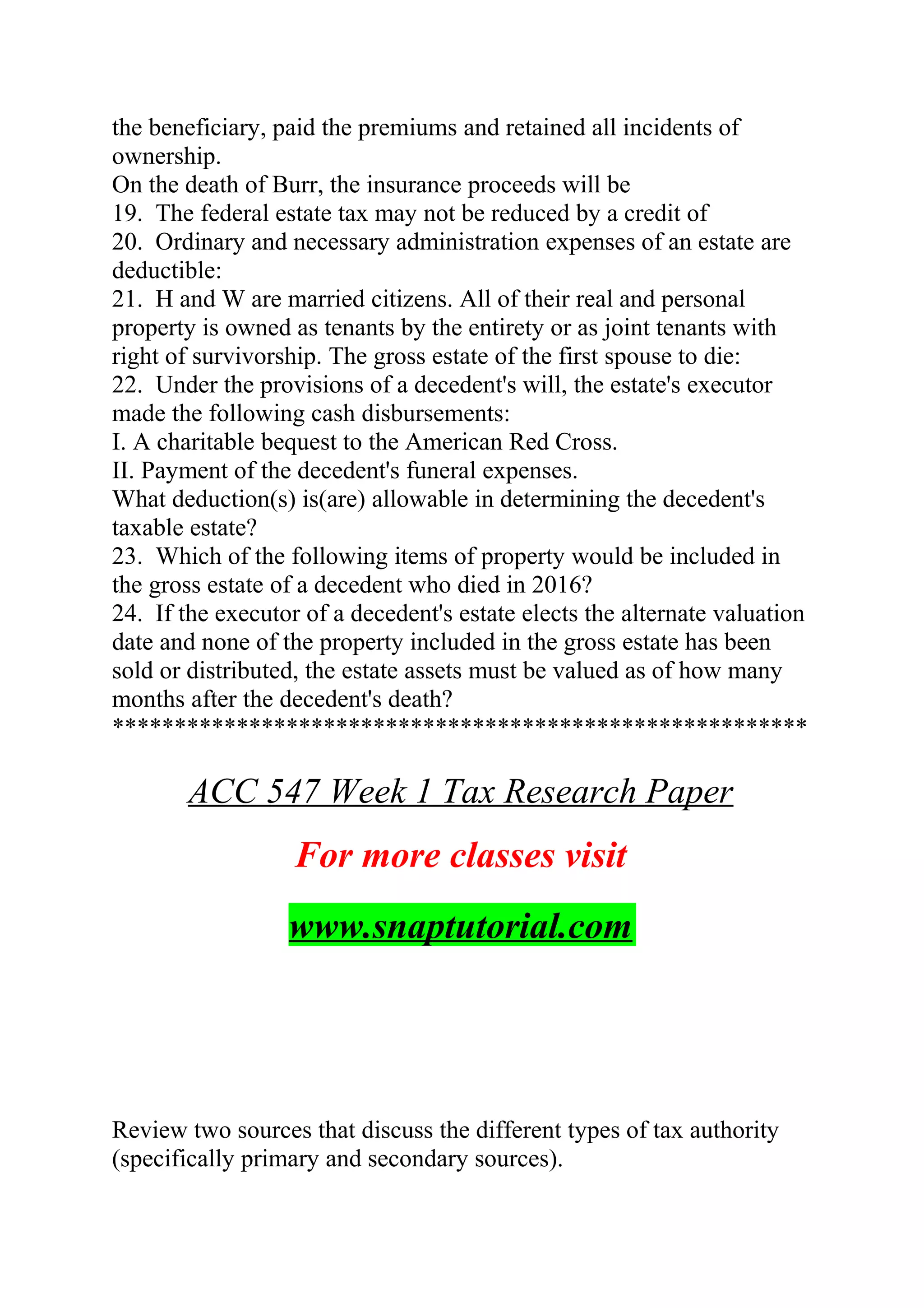 Acc 547 Effective Communication / snaptutorial.com