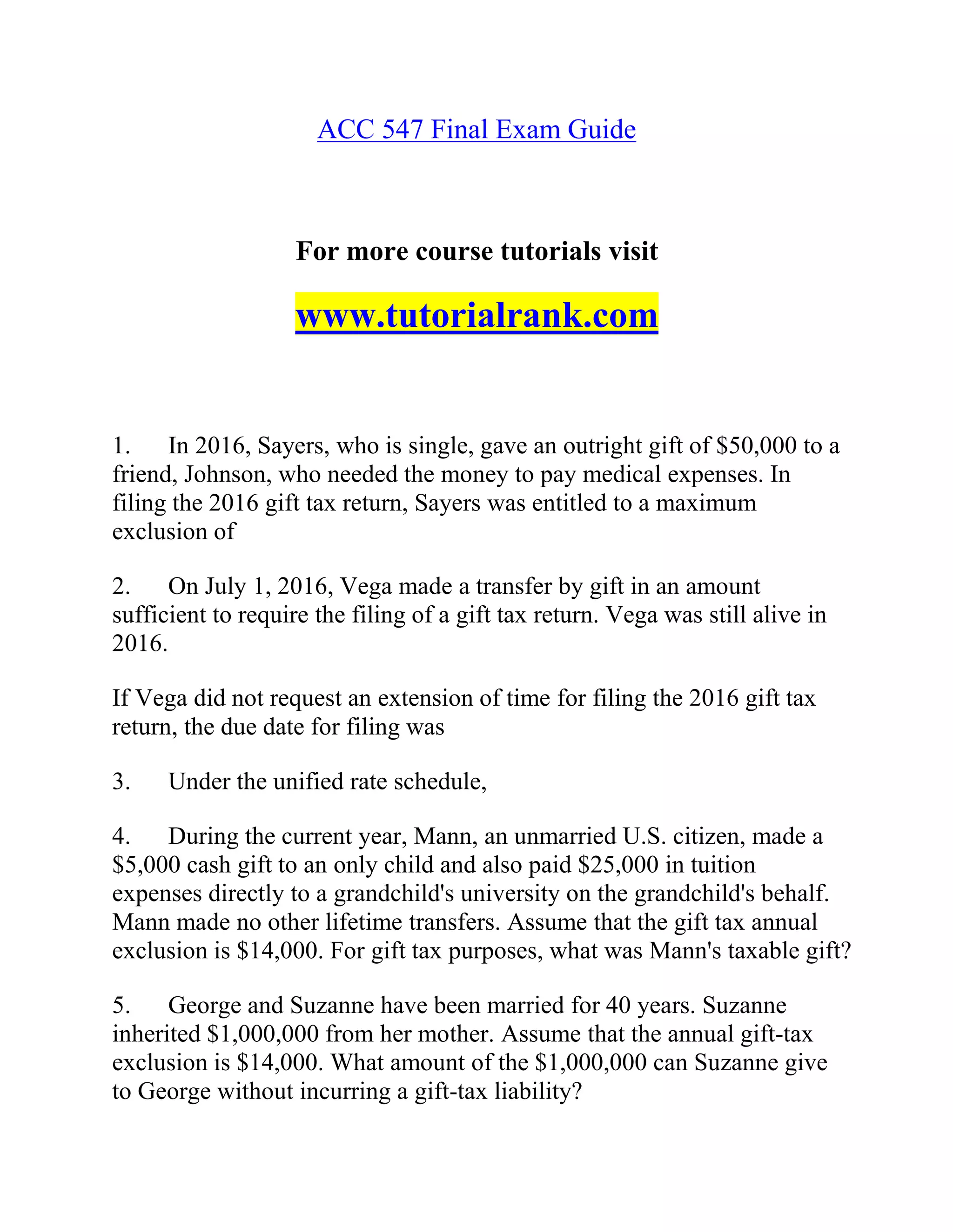 ACC 547 Effective Communication - tutorialrank.com