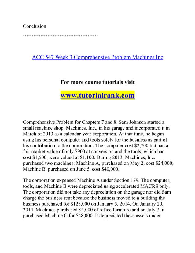 ACC 547 Effective Communication - tutorialrank.com