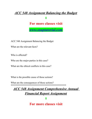Acc 548 Enhance teaching-snaptutorial.com