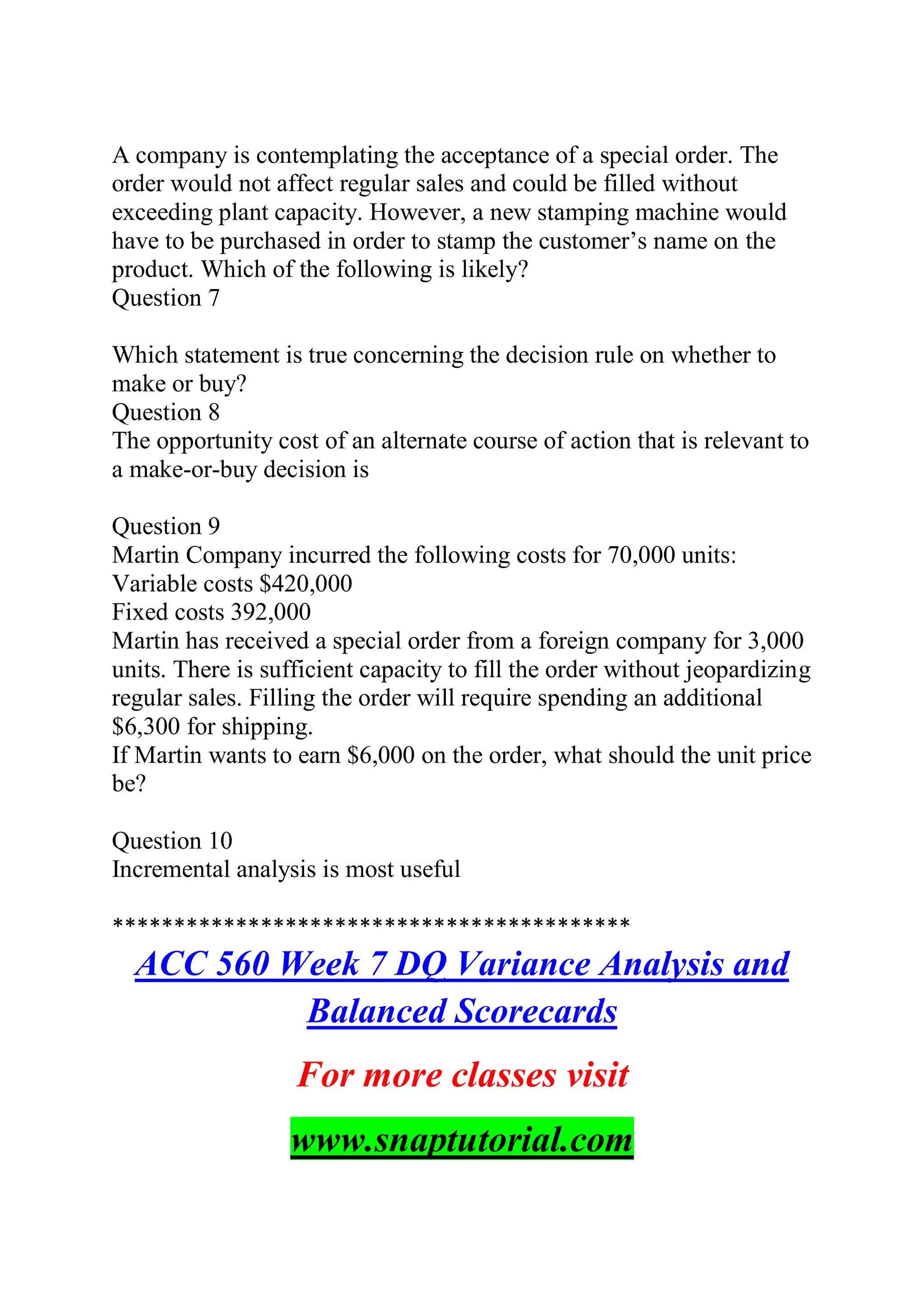 Acc 560 Exceptional Education / snaptutorial.com