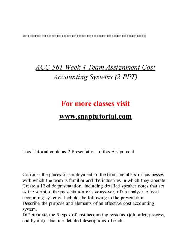 Acc 561 Enhance teaching / snaptutorial.com