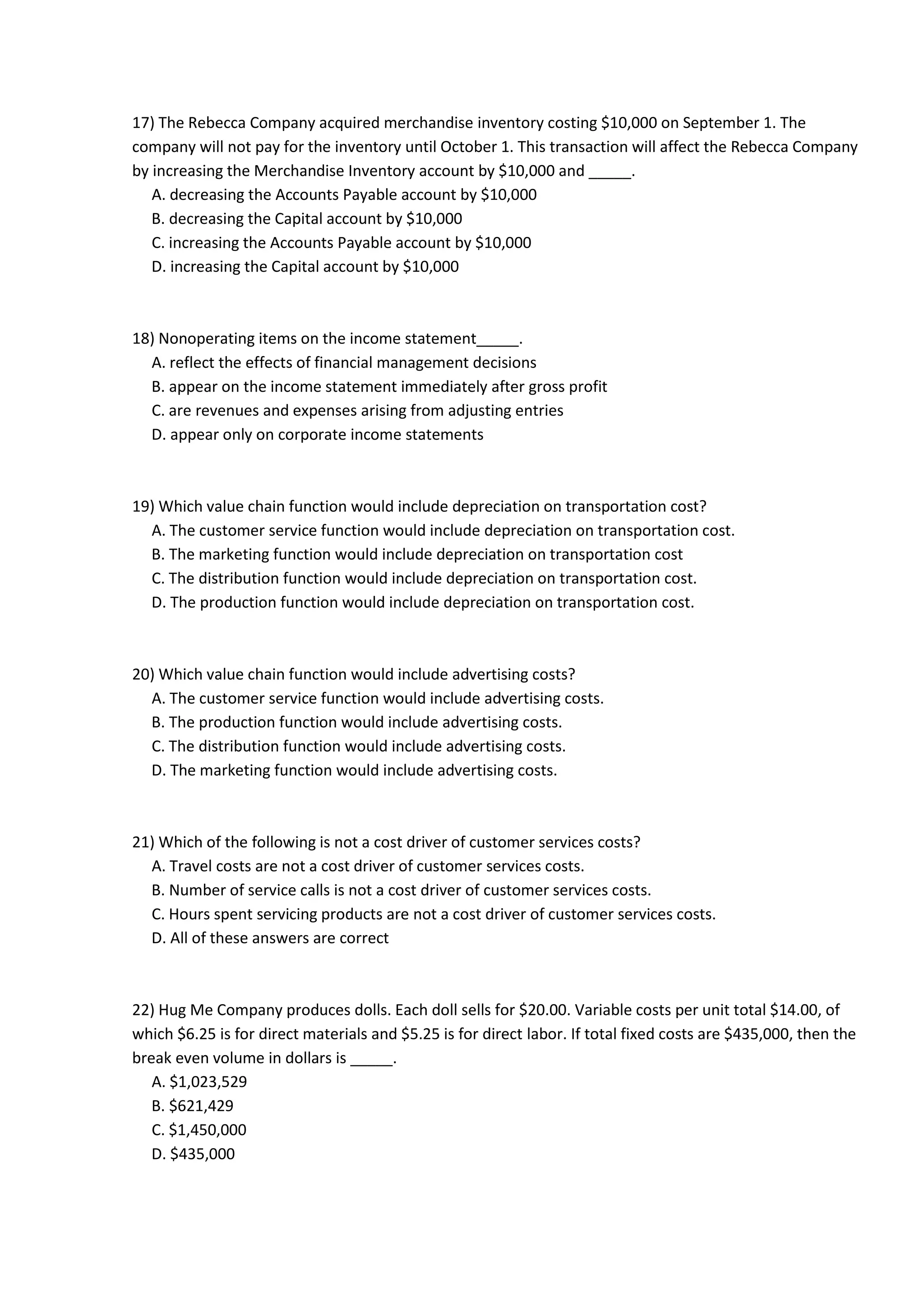 ACC 561 ACC/561 Final Exam 100% Correct | DOCX