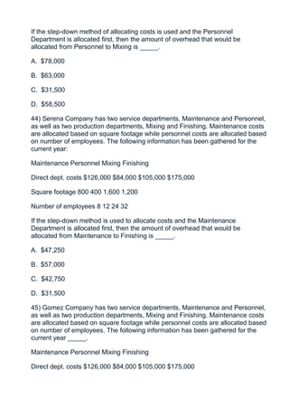 Acc 561 final exam | DOCX
