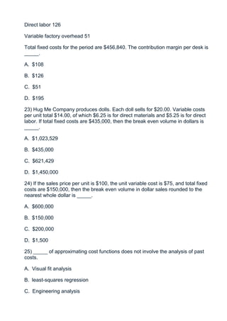 Acc 561 final exam | DOCX