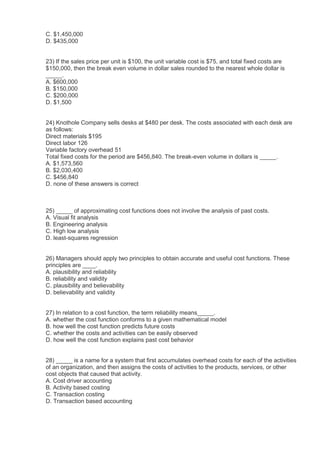 Acc 561 final exam | DOCX