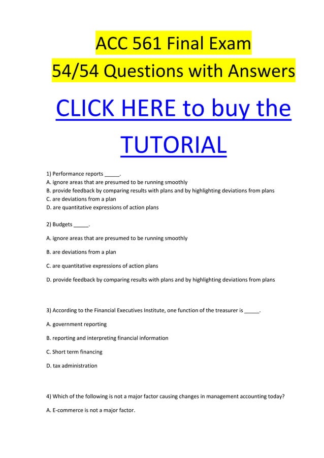 Acc 561 final exam view 369 | PDF