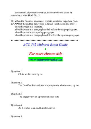 Acc 562 Exceptional Education-snaptutorial.com | Business Accounting & Finance | Business