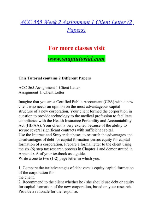 Acc 565 Effective Communication / snaptutorial.com