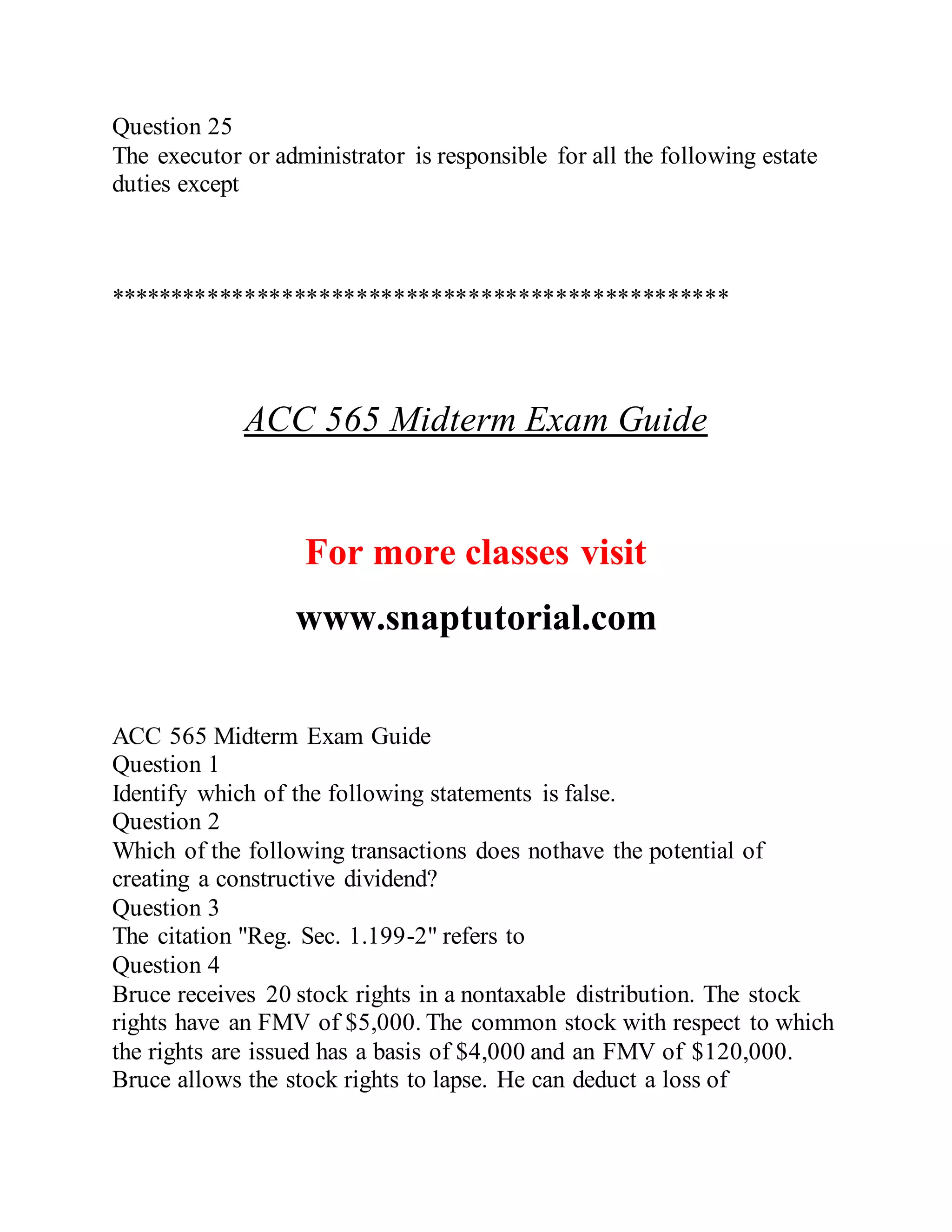 Acc 565 Enhance teaching / snaptutorial.com