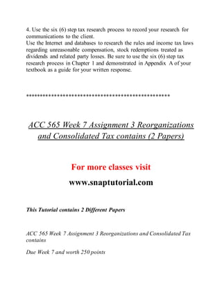 Acc 565 Enhance teaching / snaptutorial.com