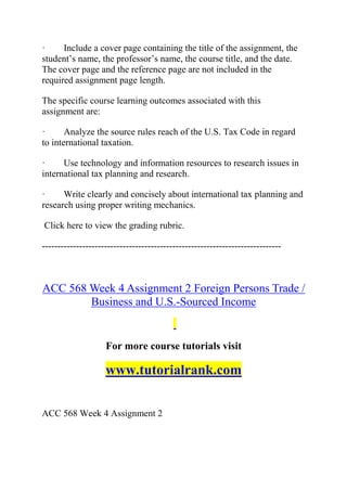 Acc 568 Teaching Effectively--tutorialrank.com