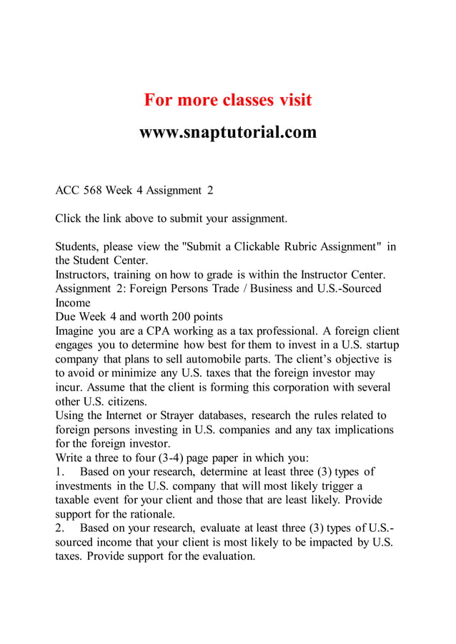 ACC 568 Exceptional Education / snaptutorial.com | PDF