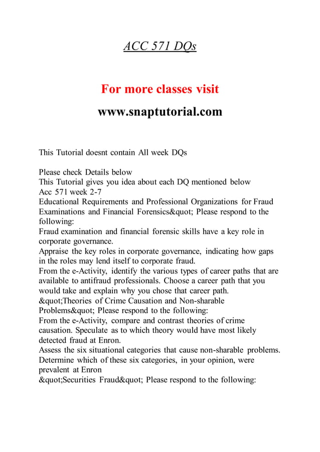 Acc 571 Education Organization -- snaptutorial.com