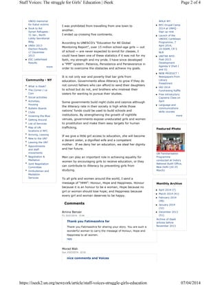 iseek2.un.org - staff-voices-struggle-gir | PDF | Family and Relationships