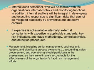 ACCA-IIA Singapore Seminar 2015 Part 3 Fraud Risk Assessment | PPT