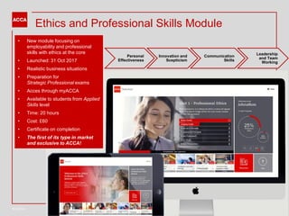 ACCA changes in 2018 | PDF | Business Accounting & Finance | Business