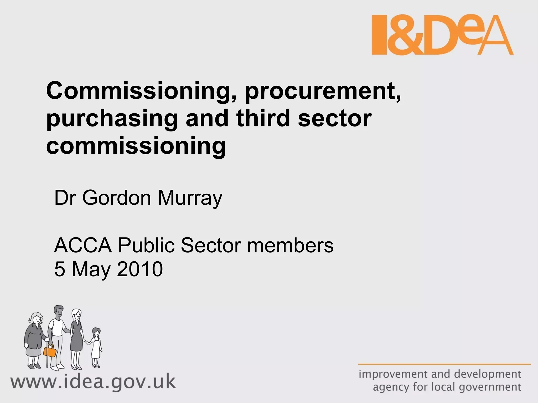 Acca commissioning, procurement, purchasing and third sector commissioning | PPT