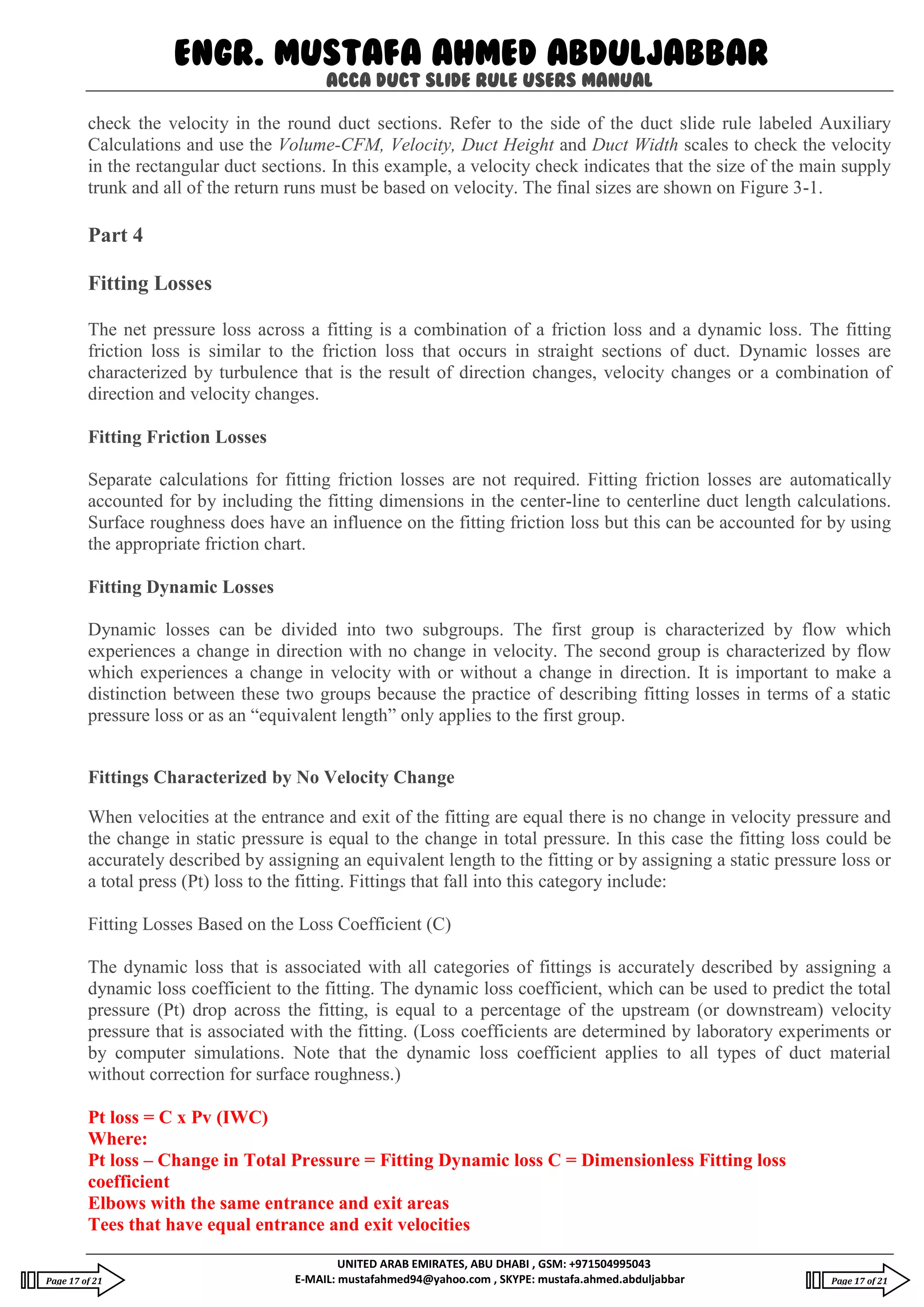 Acca duct slide rule users manual | PDF