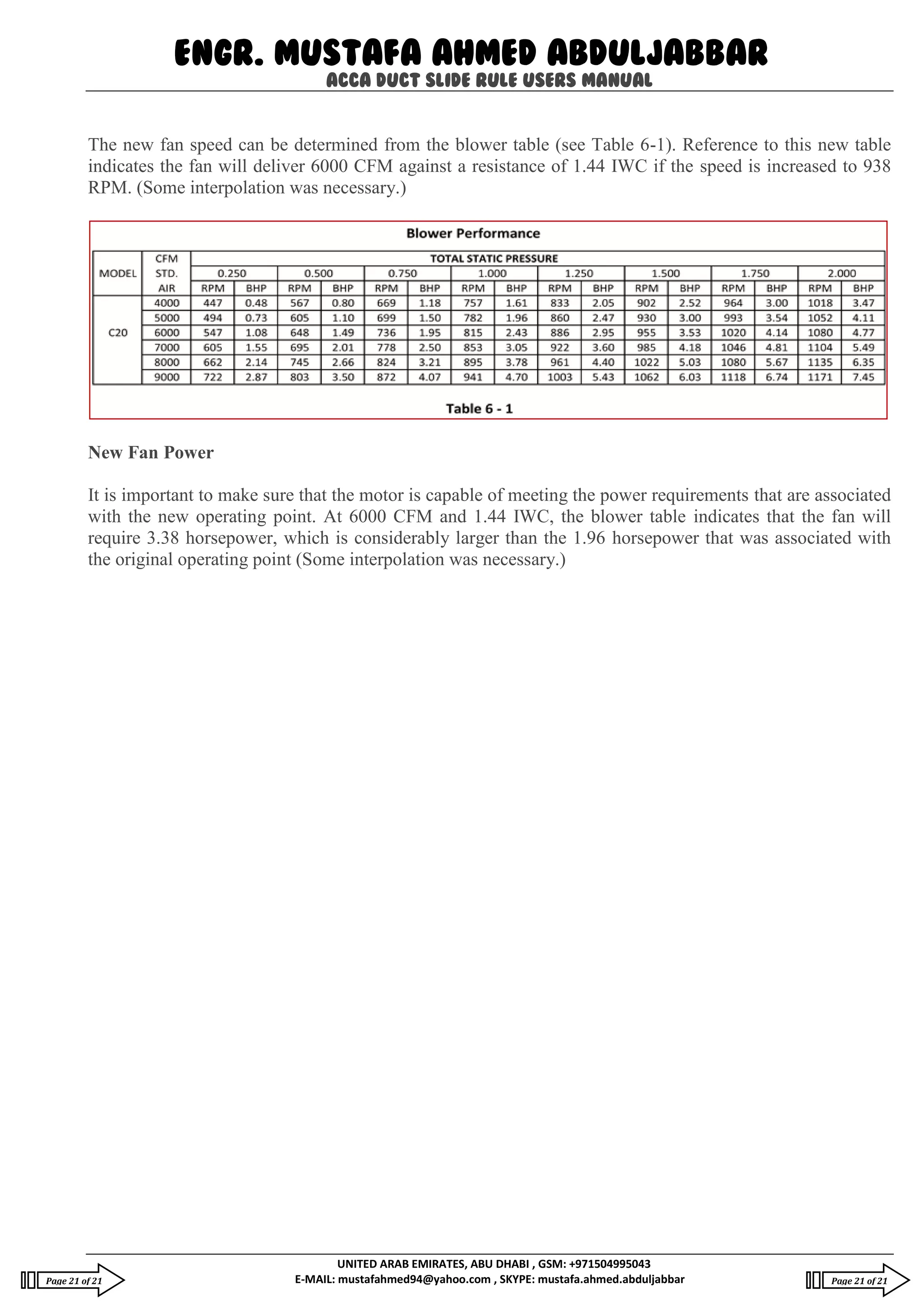 Acca duct slide rule users manual | PDF