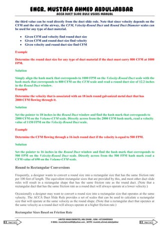 Acca duct slide rule users manual | PDF