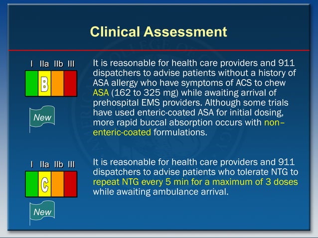 ACC/AHA 2007 Guidelines for UA & NSTEMI | PPT