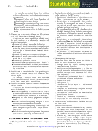 ACC AHA AAP RECOMMENDATIONS FOR TRAINING IN PEDIATRIC CARDIOLOGY | PDF