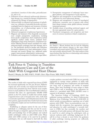 ACC AHA AAP RECOMMENDATIONS FOR TRAINING IN PEDIATRIC CARDIOLOGY | PDF