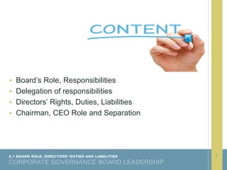 Acca msa board role, directors duties and liabilities | PDF