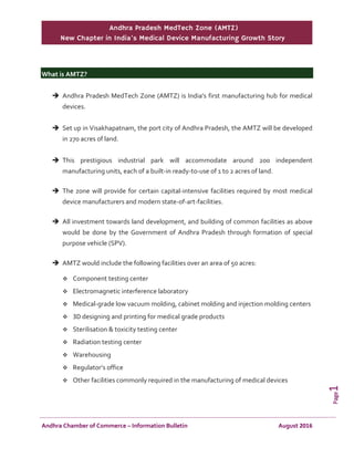 Andhra Chamber Members Note - AMTZ , Vizag | PDF